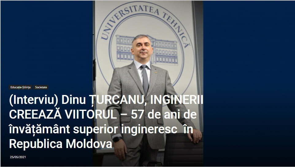 Dinu ȚURCANU: 57 de ani de învățământ superior ingineresc în Republica ...