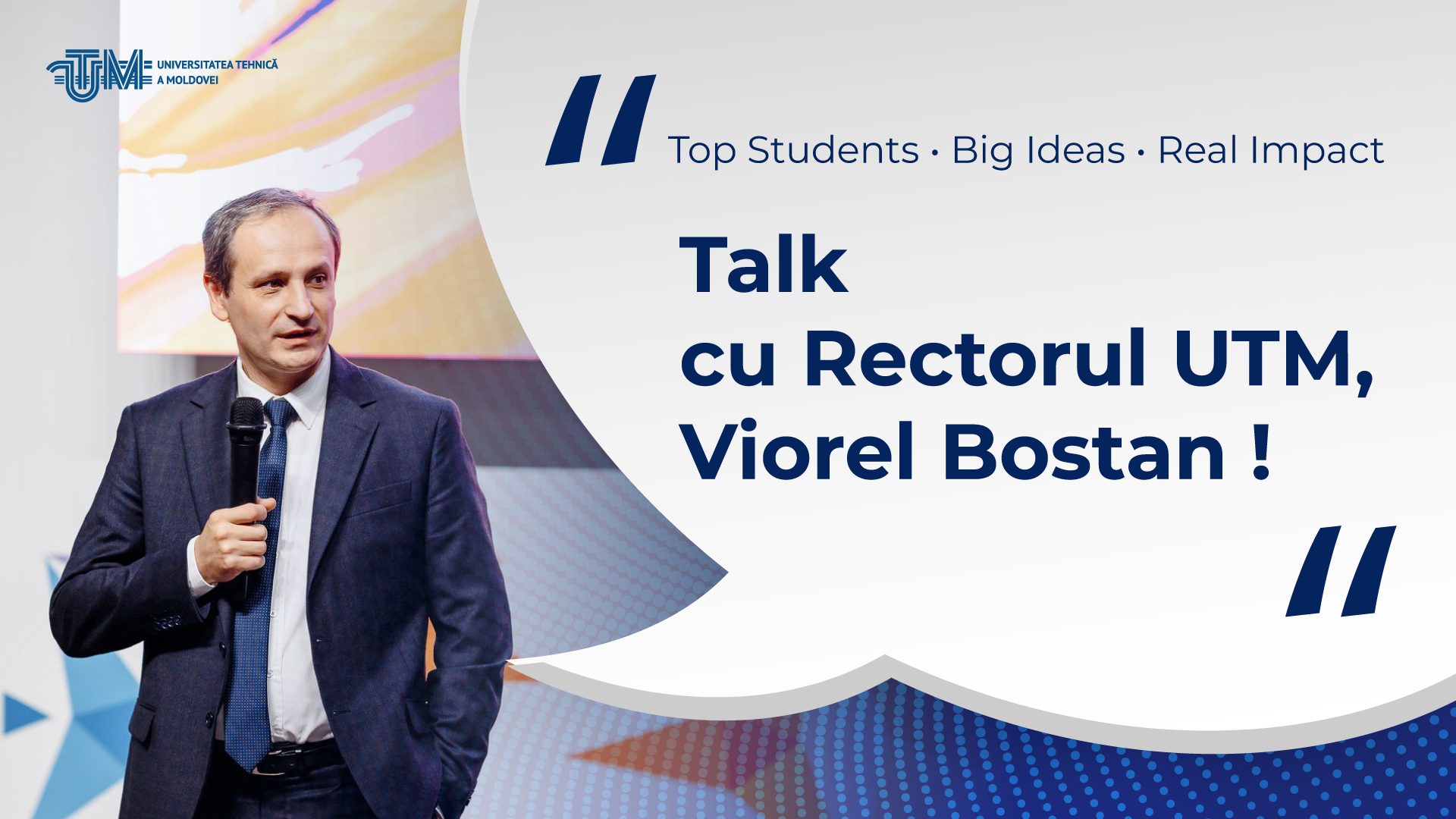 Rectorul UTM, Viorel Bostan, în dialog deschis cu studenții: întrebări ...
