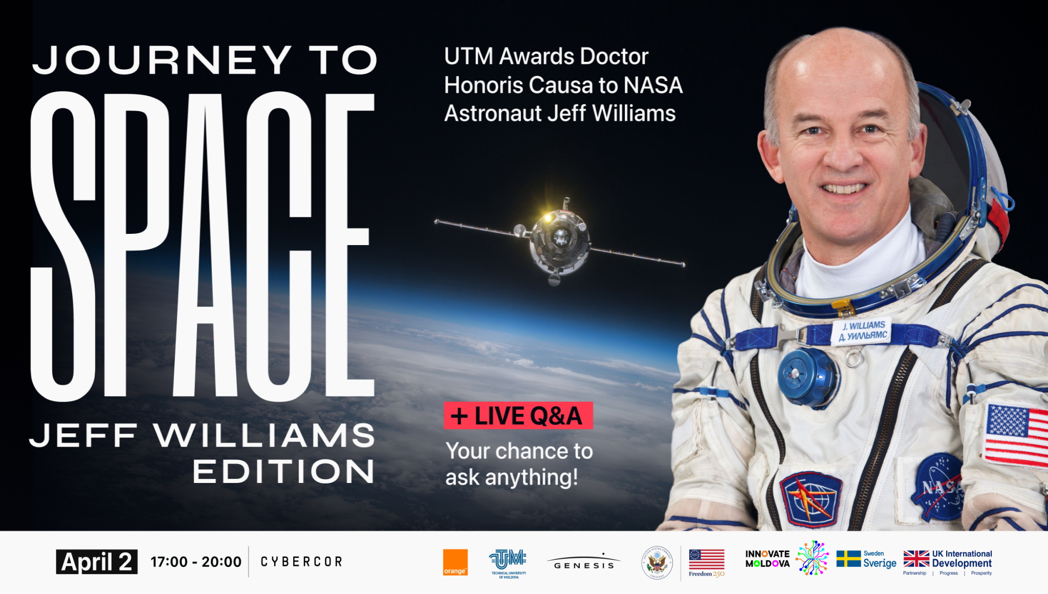 UTM va acorda titlul de Doctor Honoris Causa astronautului NASA Jeffrey ...